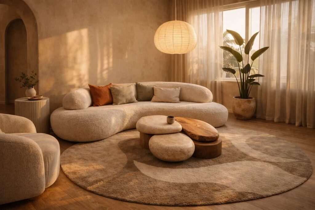 Design organique : créer un salon naturel et apaisant